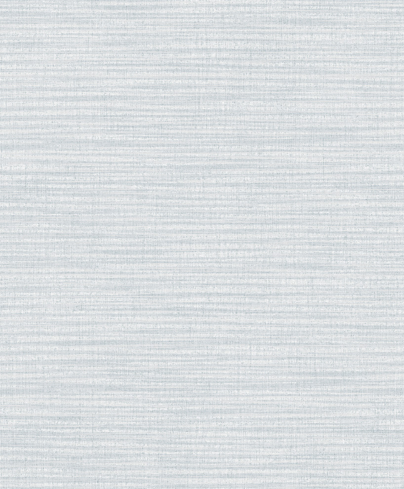 Zora Light Blue Linen Texture Wallpaper, Sample - Contemporary ...