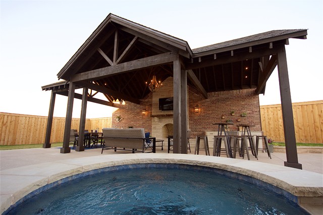 Rustic Pool House Cabana Bar