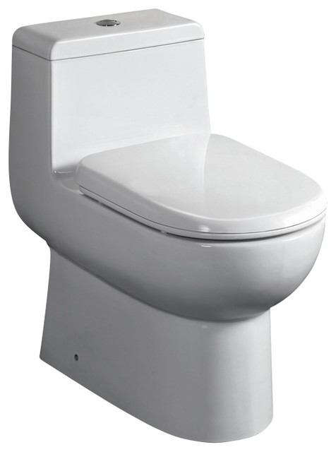 Fresca Antila One-Piece Dual Flush Toilet w/ Soft Close Seat ...
