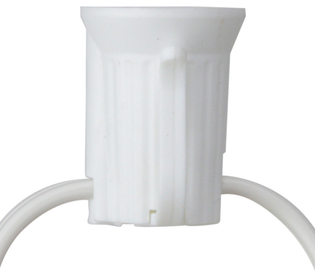 100' Commercial C9 Christmas Light Socket Set 12" Spacing 18 Gauge ...