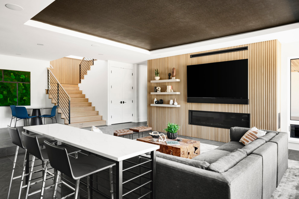 Scandinavian Modern Rambler - Scandinavian - Basement - Minneapolis ...