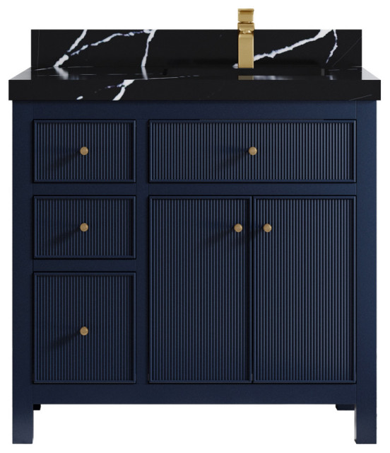 Willow Collection Sonoma 36 Right Offset Bath Vanity, 36" Right Offset ...