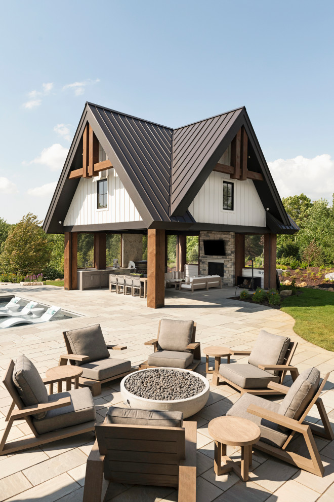 Mountain Modern Estate - Rustic - Patio - Minneapolis - by Lenox House ...
