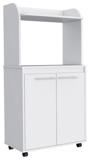 Kira Kitchen Kart -Kitchen -White - Transitional - Kitchen Islands And ...