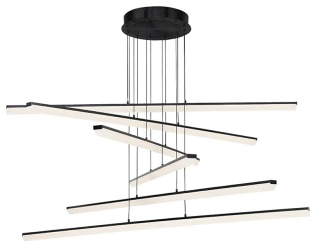 WAC Stack 3000K Pendant Light in Black, 48.000 - Transitional - Pendant ...