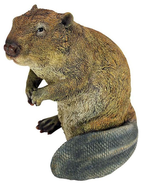 Standing Beaver Statue Sculpture - Contemporary - Decorative Objects ...
