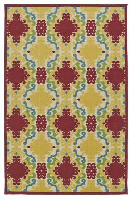 Kaleen A Breath of Fresh Air Collection Rug, Red, 3'10"x5'8 ...