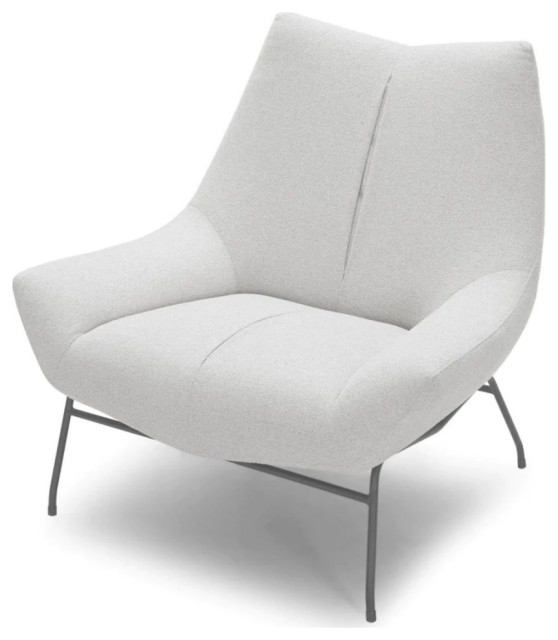 Tara Modern White Lounge Chair - Midcentury - Armchairs And Accent ...