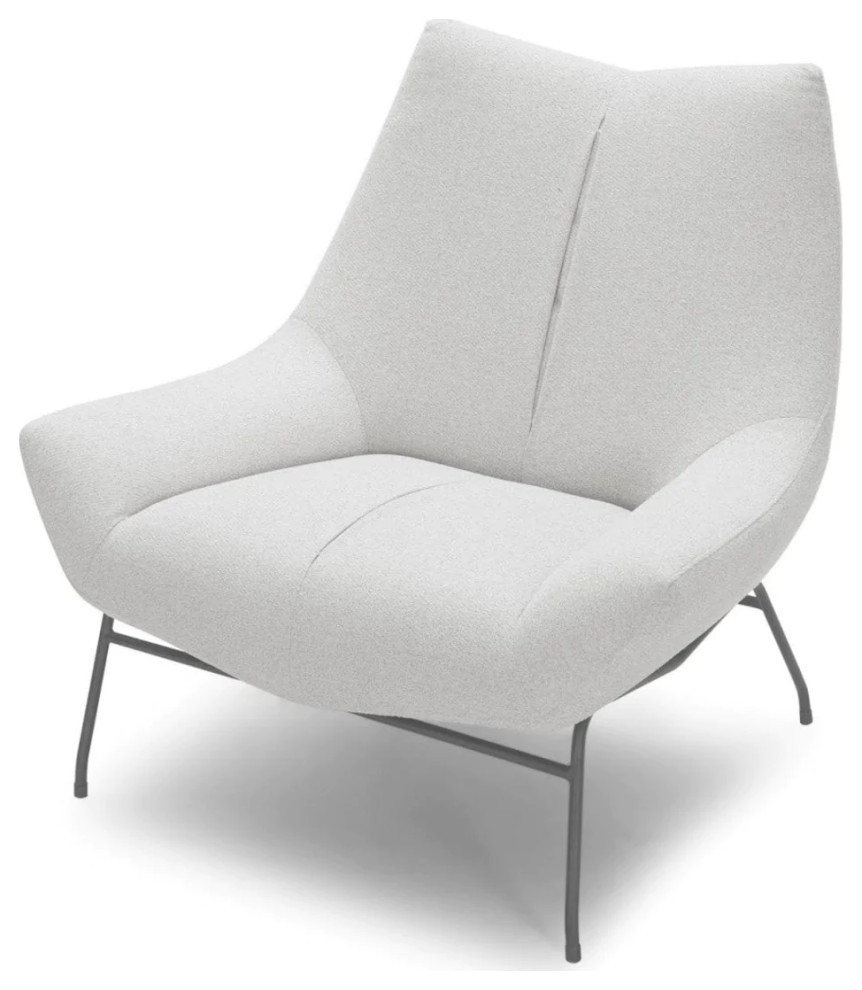 Tara Modern White Lounge Chair - Midcentury - Armchairs And Accent ...