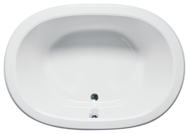Malibu Home Waikki Oval Massaging Air Jet Bathtub 60x 42x 23 In
