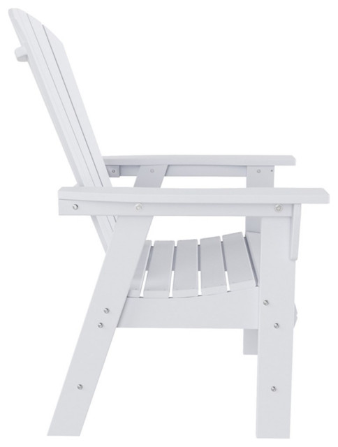 Portside Seashell Adirondack Plastic Outdoor Dining Chair - Beach Style ...