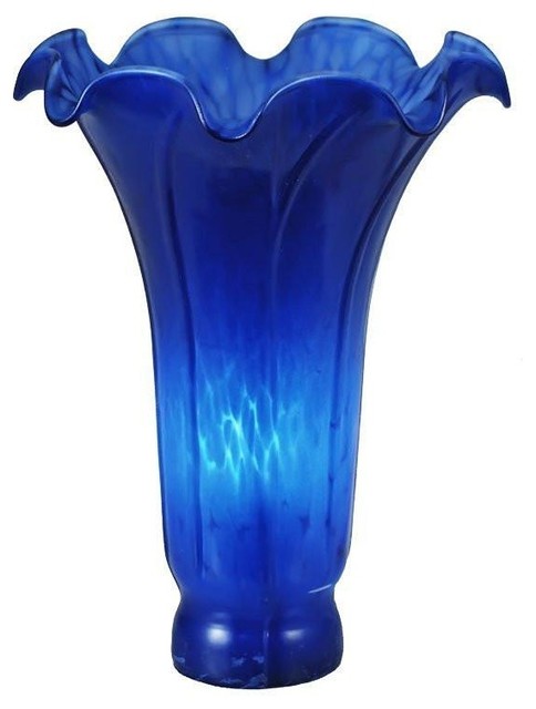 Decorative Lighting Blue Glass Pond Lily Shade - Contemporary ...