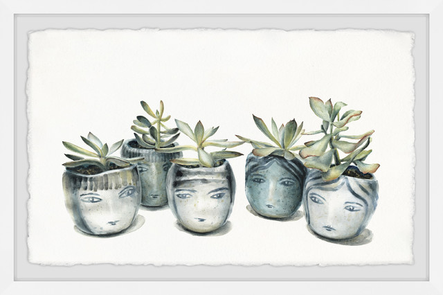 "Watch Us Grow II" Framed Painting Print, 18"x12" - Contemporary ...