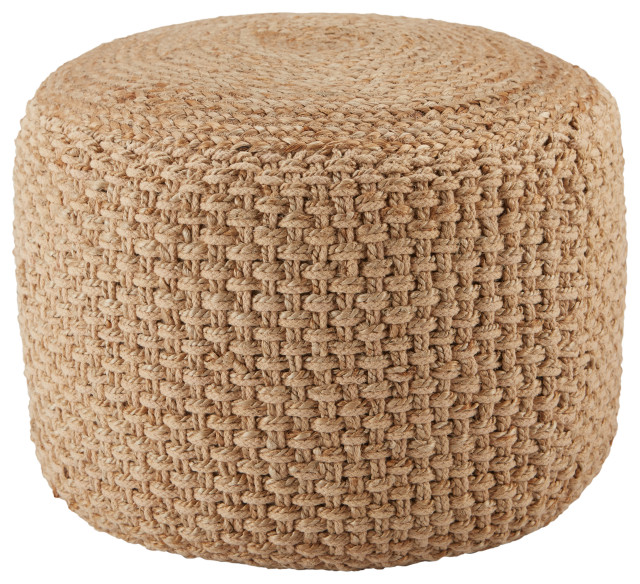 Jaipur Living Kealani Trellis Cylinder Pouf - Beach Style - Floor Pillows And Poufs - by Jaipur ...