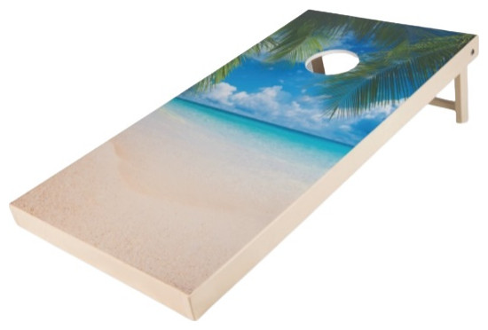 Tropical Beach Corn Hole Deluxe Poly Lumber Game Set - Contemporary ...