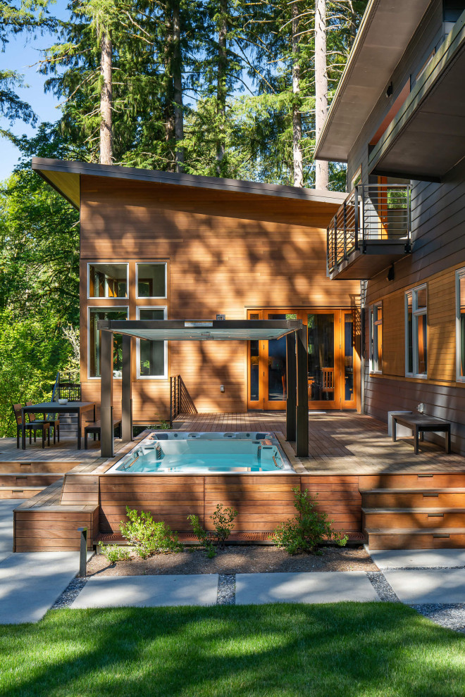 Architectural Swim Spa - Midcentury - Pool - Seattle - by Terrain | Houzz