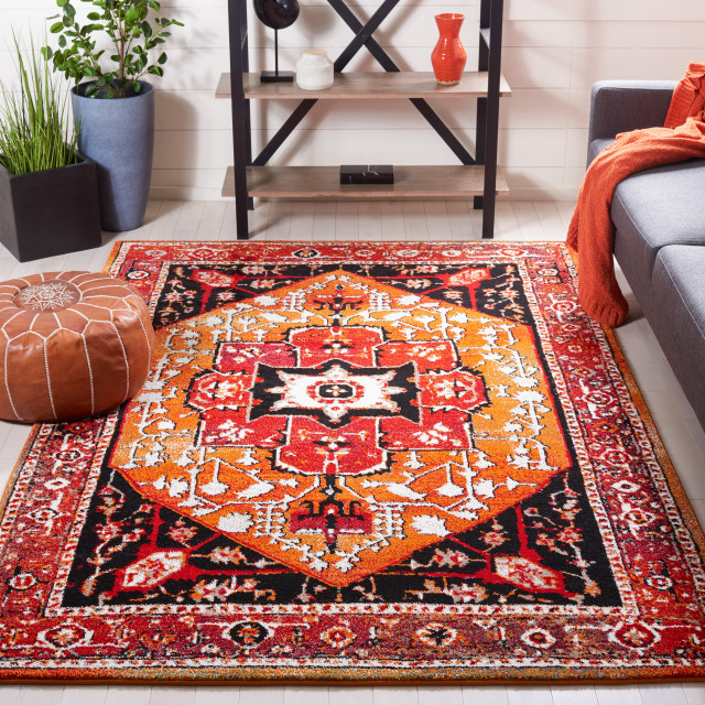 Safavieh Vintage Hamadan Vth259P Traditional Rug, Red/Orange, 4'x6 ...