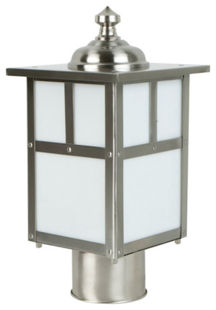 Craftmade Mission 1 Light Outdoor Post Mount, Stainless Steel ...