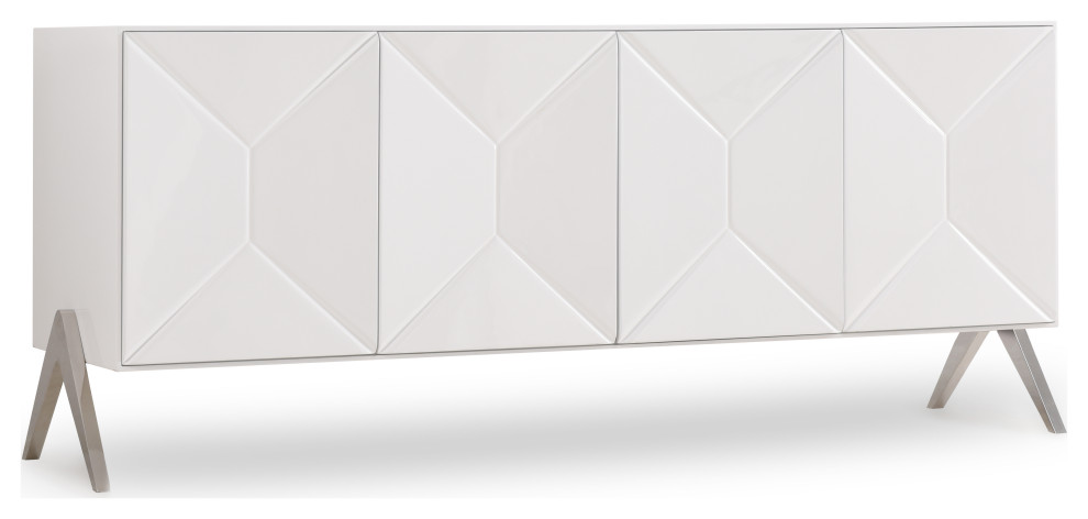Modrest Candid Modern White Buffet - Contemporary - Buffets And ...
