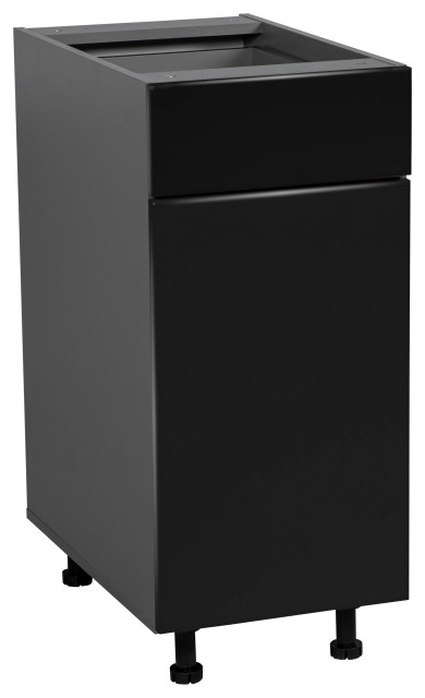 15 Base Cabinet Single Door Single Drawer Grey, 15 x 34 1/2 x 23 3/8 ...
