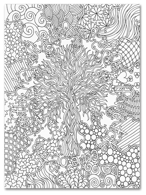 Kathy G. Ahrens 'Mixed Coloring Book 55' Canvas Art, 47"x35 ...