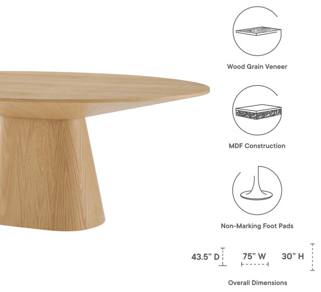 Provision 47" Round Dining Table, Oak - Transitional - Dining Tables ...