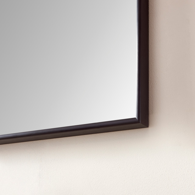 Viella Rectangular Aluminum Wall Mounted Mirror, 16" - Transitional ...
