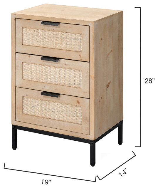 Reed 3 Drawer Side Table - Tropical - Side Tables And End Tables - by ...