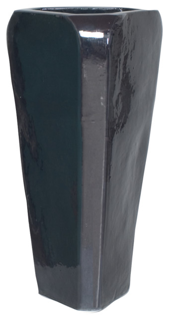 Triangle Pot, Black 20x36 - Contemporary - Outdoor Pots And Planters ...