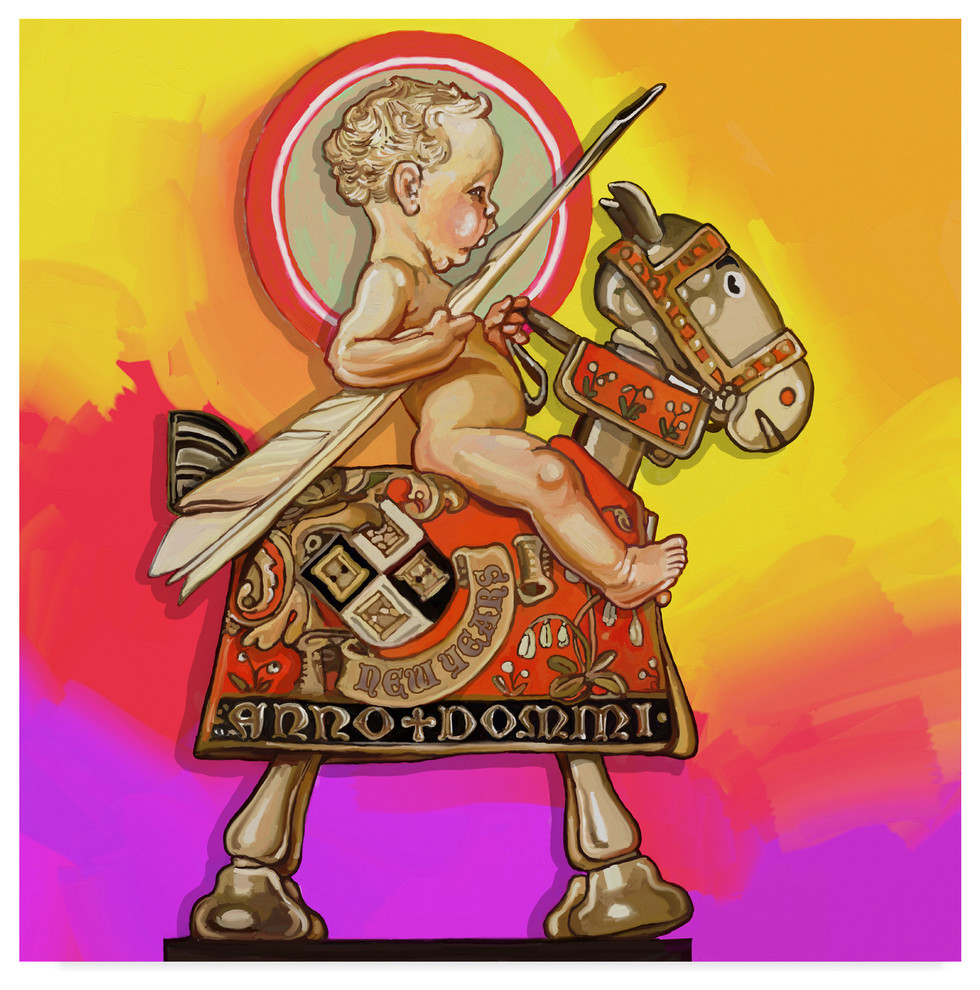 Howie Green 'Pop Art New Year Baby' Canvas Art, 24"x24" - Contemporary ...