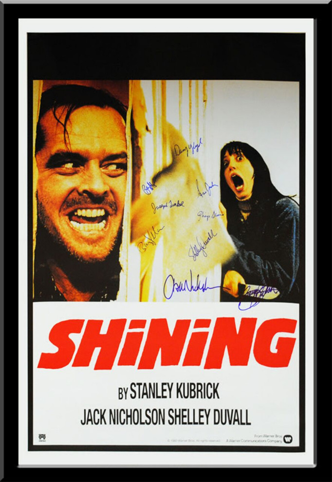 The Shining Signed Movie Poster, Custom Frame - Midcentury - Prints And ...