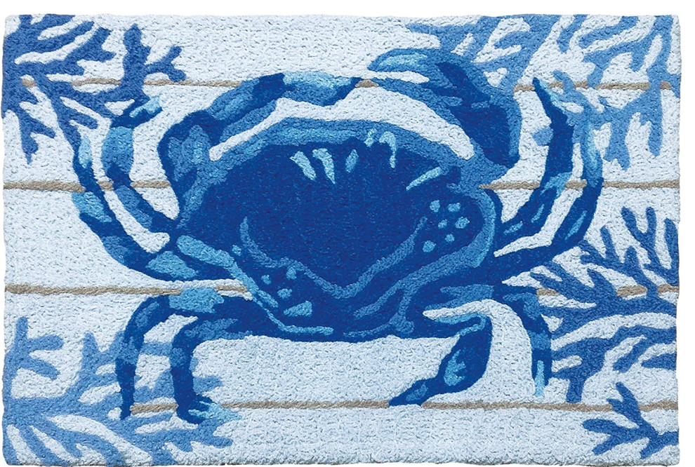 JellyBean Accent Rug Indigo Crab - Beach Style - Outdoor Rugs - by Uber ...