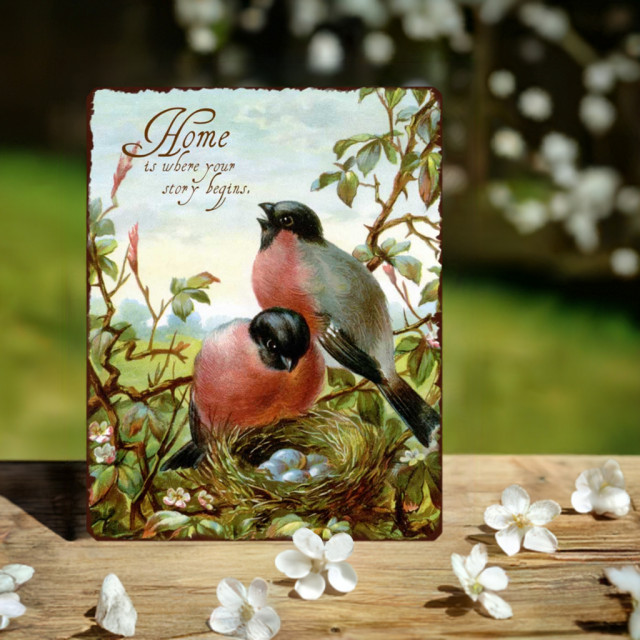 Victorian Birds Nesting Sign - Farmhouse - Wall Accents - by Fairy ...