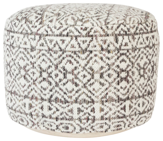 Printed Fabric Boho Pouf, DF Liv - Scandinavian - Floor Pillows And Poufs - by OROA ...
