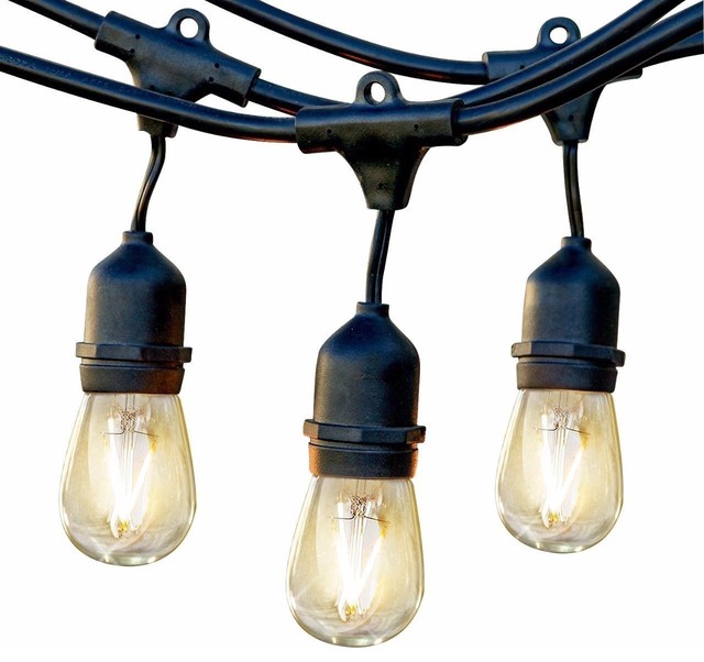 Brightech AmbiencePro Incandescent String Lights 11Watt S14, 48 Ft ...