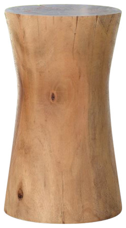 Glen Wood Hourglass Stool - Rustic - Accent And Garden Stools - by Best ...