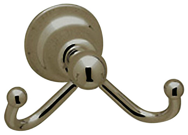 Rohl CIS7DTCB Tuscan Brass Cisal Double Hook Robe Hook - Robe & Towel ...