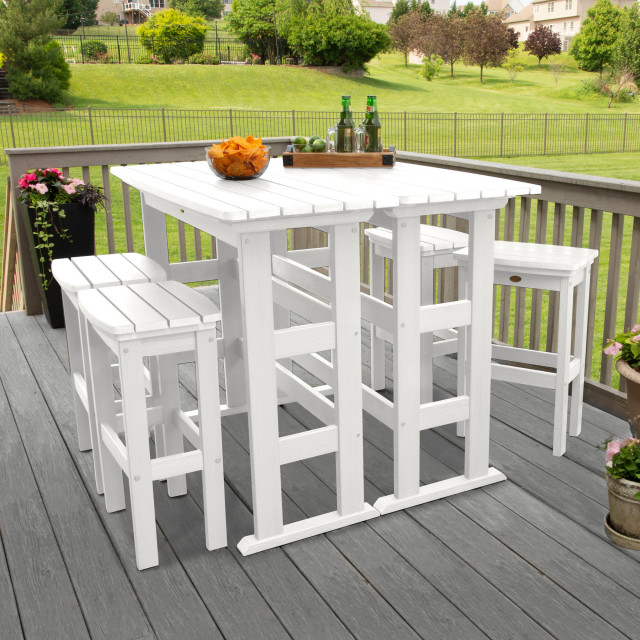Lehigh 6pc Bar Height Balcony Set - Beach Style - Outdoor Pub And ...