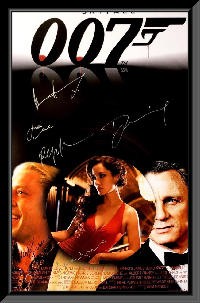 Skyfall cast signed movie poster, 27x40 inches - Contemporary - Prints And Posters - by Dream On ...
