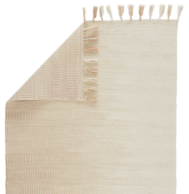 Jaipur Living Flats Handmade Geometric Ivory/Light Tan Area Rug, 5'x8 ...