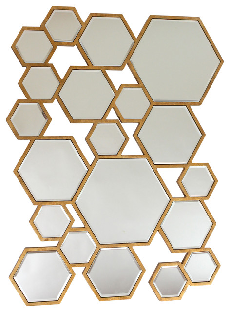 Hayes Hexagonal Wall Mirror - Contemporary - Wall Mirrors