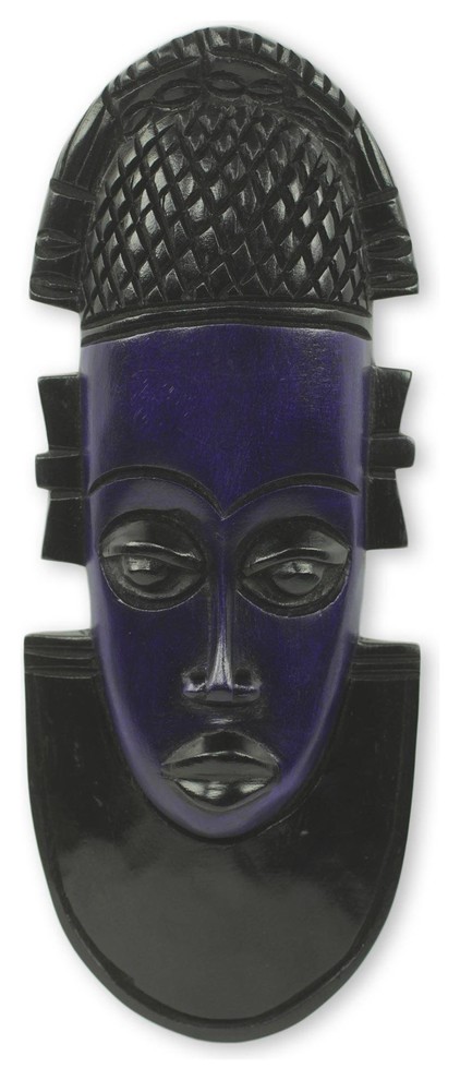 Queen Idia African Wood Mask - Tropical - Wall Accents - by NOVICA | Houzz