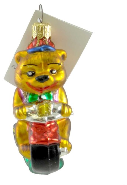 Christopher Radko FIRST RIDE Blown Glass Tricycle Teddy Bear Ornament ...