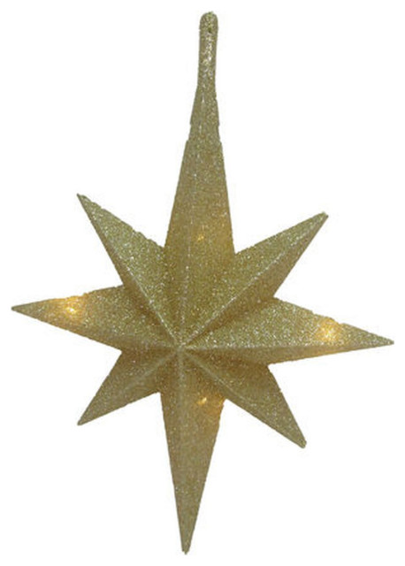 December Diamonds Winter Melody Gold Star Led Ornament - Contemporary ...