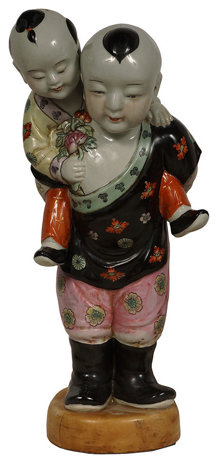 Consigned Vintage Chinese Porcelain Children Statue - Asian ...