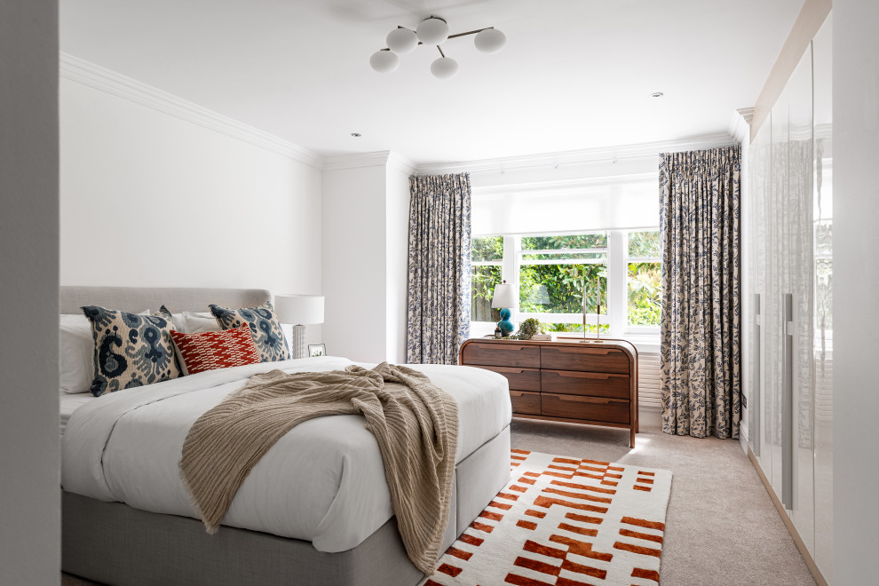 Patterned Harmony: A Master Bedroom & En-suite with Bold Accents - Contemporary - Bedroom ...