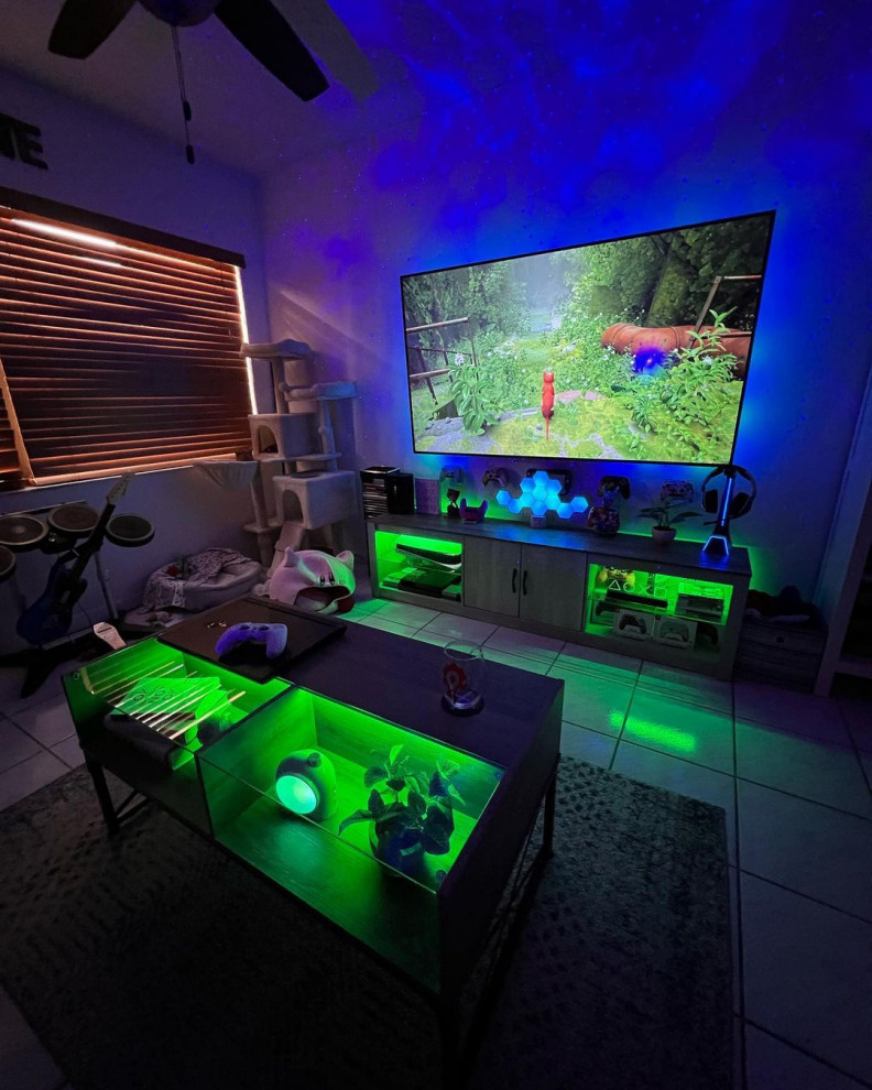 TV Stand, Entertainment Center & Cabinet Decor Ideas with LED (@Mermaid ...