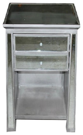 Drake 2-Drawers With Sheld Nightstand - Transitional - Nightstands And ...