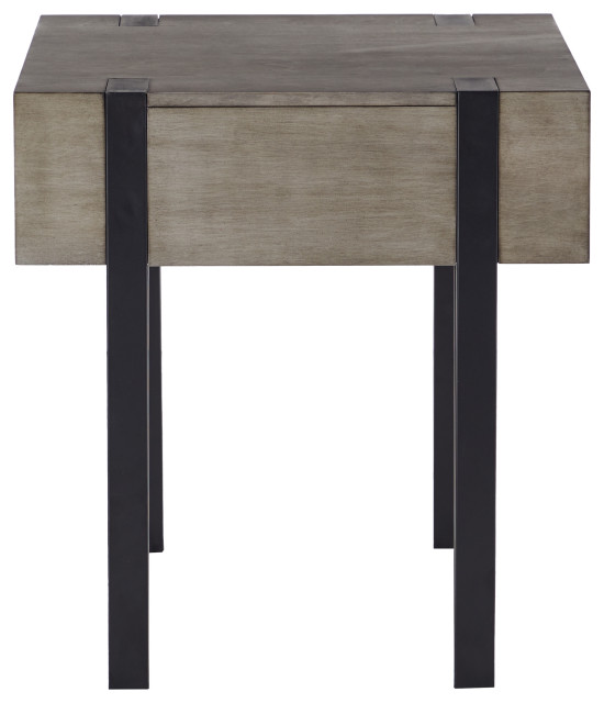 Carter End Table, Gray - Industrial - Side Tables And End Tables - by ...