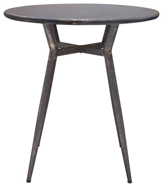 Metal Round Bar Height Table with Cross Support Braces & Tapered ...
